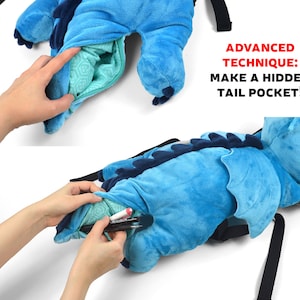 Dragon Plush Backpack Sewing Pattern .pdf Tutorial Stuffed Animal - Etsy
