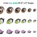 Rabbit Eyes #2 Machine Embroidery File Design for Plush 7 Sizes - Etsy