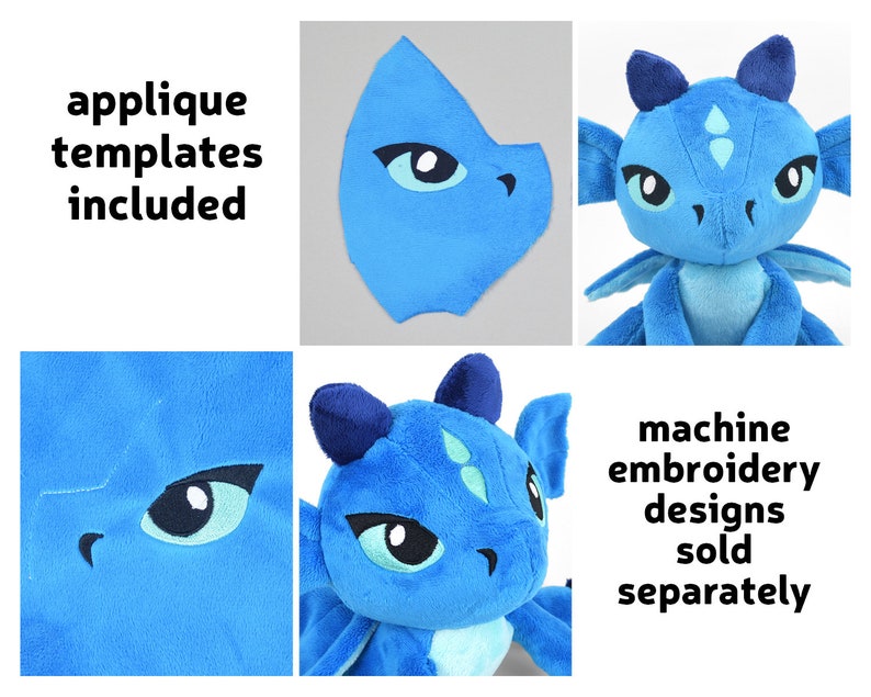 Floppy Dragon Plush Sewing Pattern .pdf Tutorial Elemental - Etsy Israel