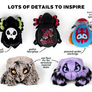 Spider Backpack and Plush Sewing Pattern .pdf Tutorial Bag Purse Pouch ...