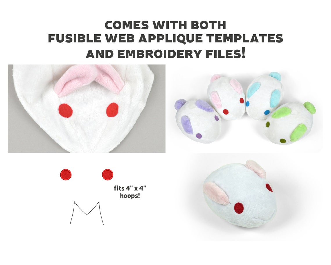 Usagi Manju sweet Rabbit Bun Plush .pdf Sewing Pattern - Etsy
