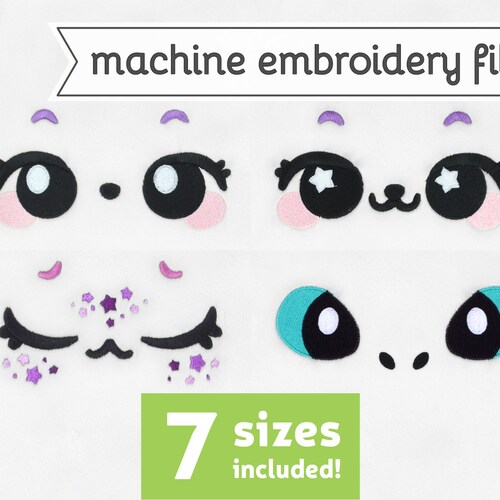Animal Eyes Machine Embroidery File Design for Plush 7 Sizes - Etsy