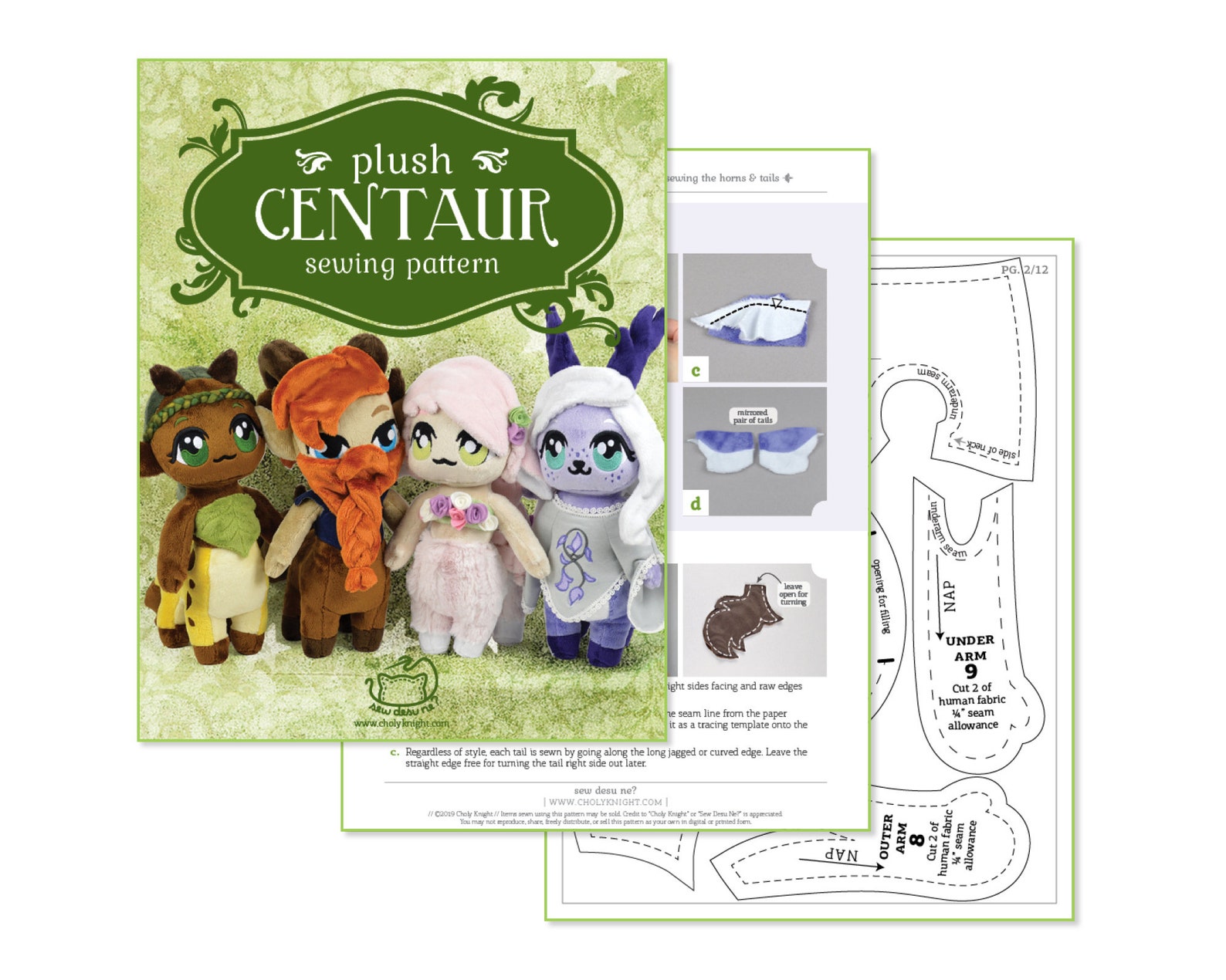 Chibi Centaur Doll Plush Sewing Pattern .pdf Tutorial Horse - Etsy
