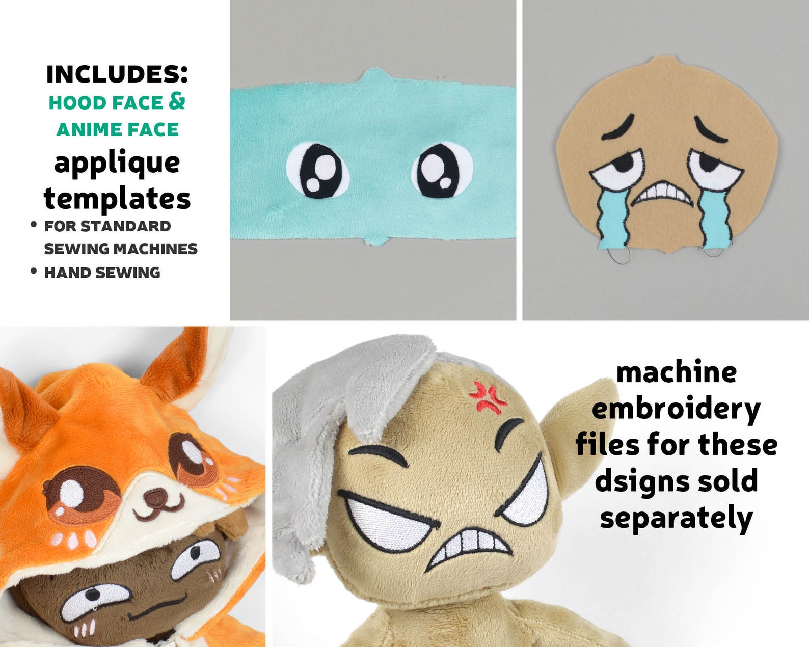 Doll Kigurumi Animal Costume Expansion Pack Sewing Pattern - Etsy