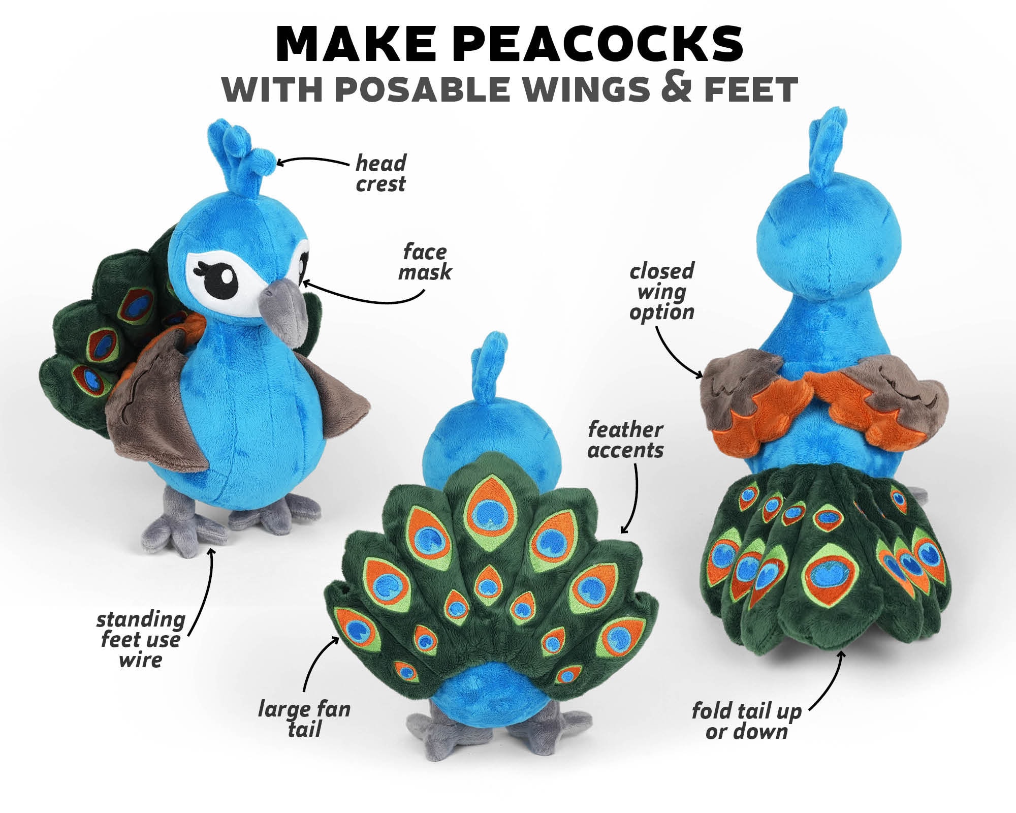 Peacock Plush Animal Sewing Pattern .pdf Tutorial Peahen - Etsy Australia