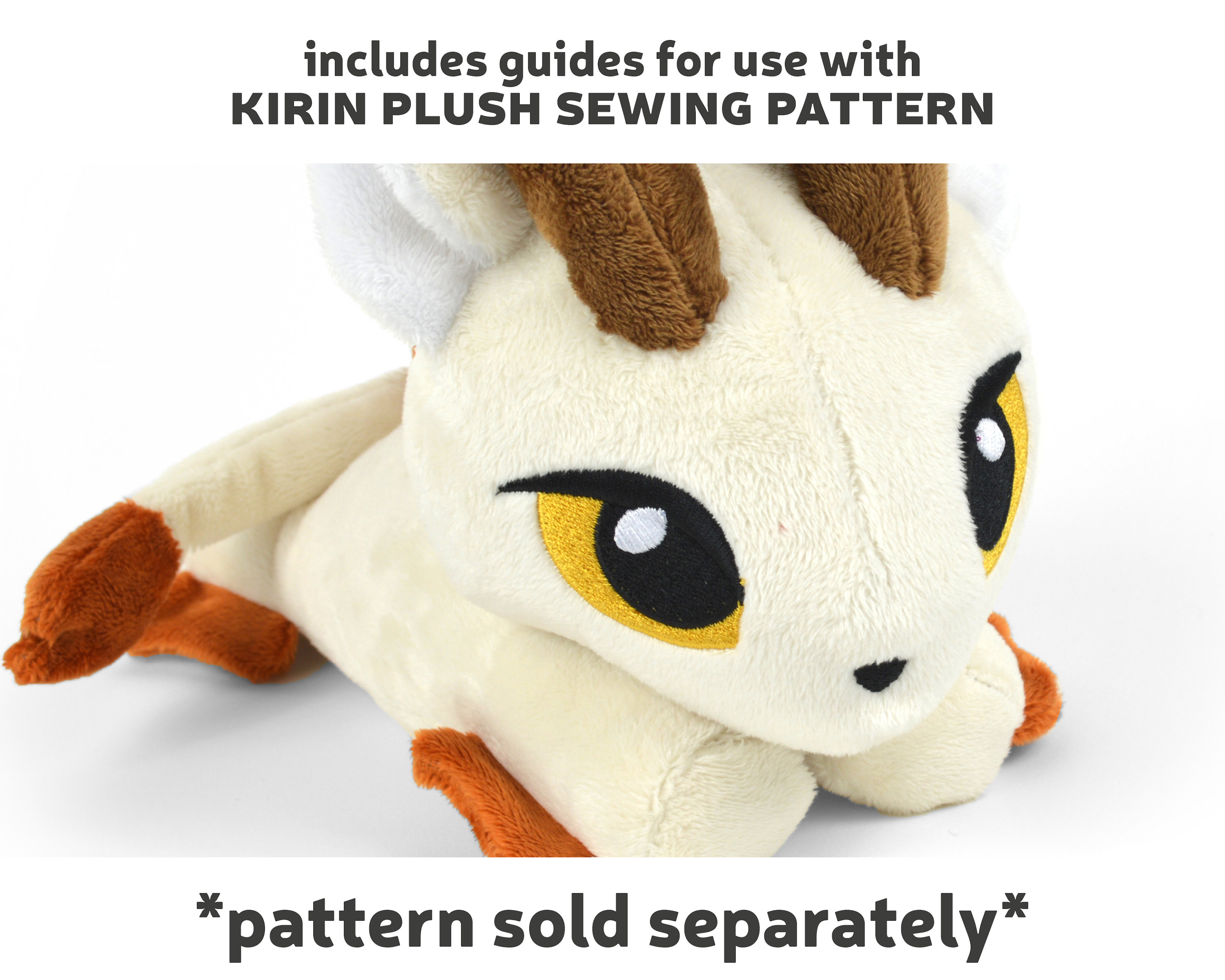 Kirin Eye Machine Embroidery File Design for Plush 7 Sizes | Etsy