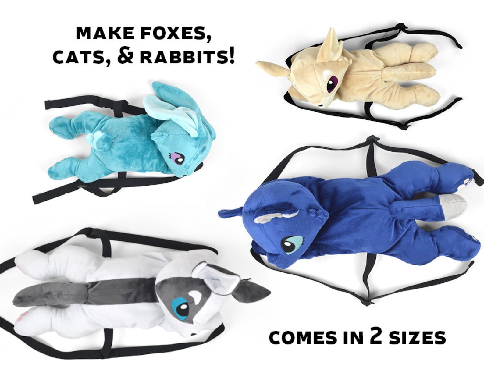 Plush Backpack Sewing Pattern .pdf Tutorial Stuffed Animal Cat | Etsy