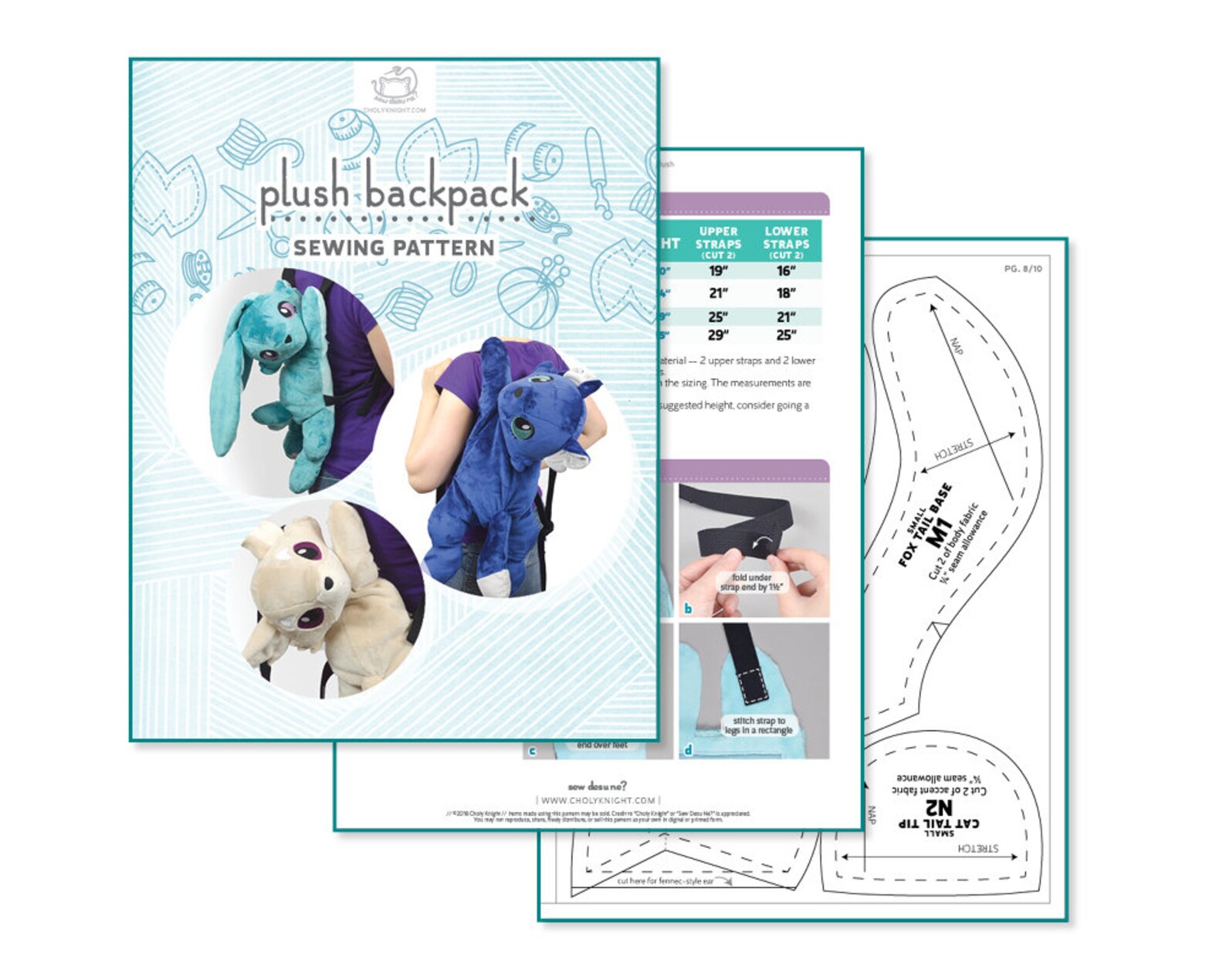 Plush Backpack Sewing Pattern .pdf Tutorial Stuffed Animal Cat - Etsy ...