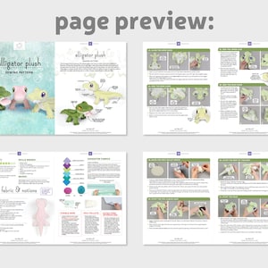 Alligator Plush Sewing Pattern .pdf Tutorial Gator Lizard - Etsy