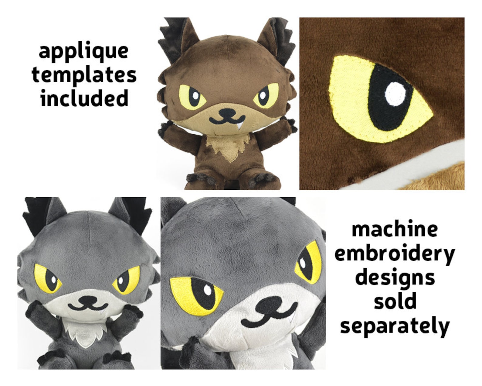 Chibi Horror Animal Plush Sewing Pattern .pdf Tutorial Rabbit | Etsy UK