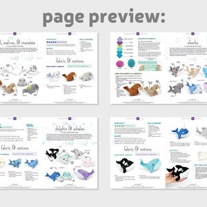 Sea Mammals and Sharks Plush Bundle Animal Sewing Pattern .pdf Tutorial ...
