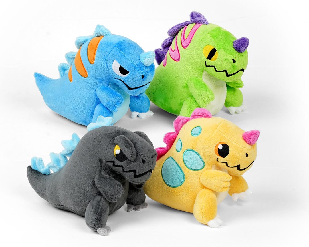 Chonky Dinosaur Monster Plush Plushie Stuffed Animal in Minky Faux Fur ...