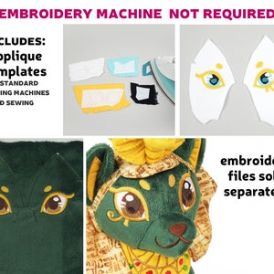 Ancient Egyptian Animal Gods Plush Sewing Pattern .pdf Tutorial Anubis ...