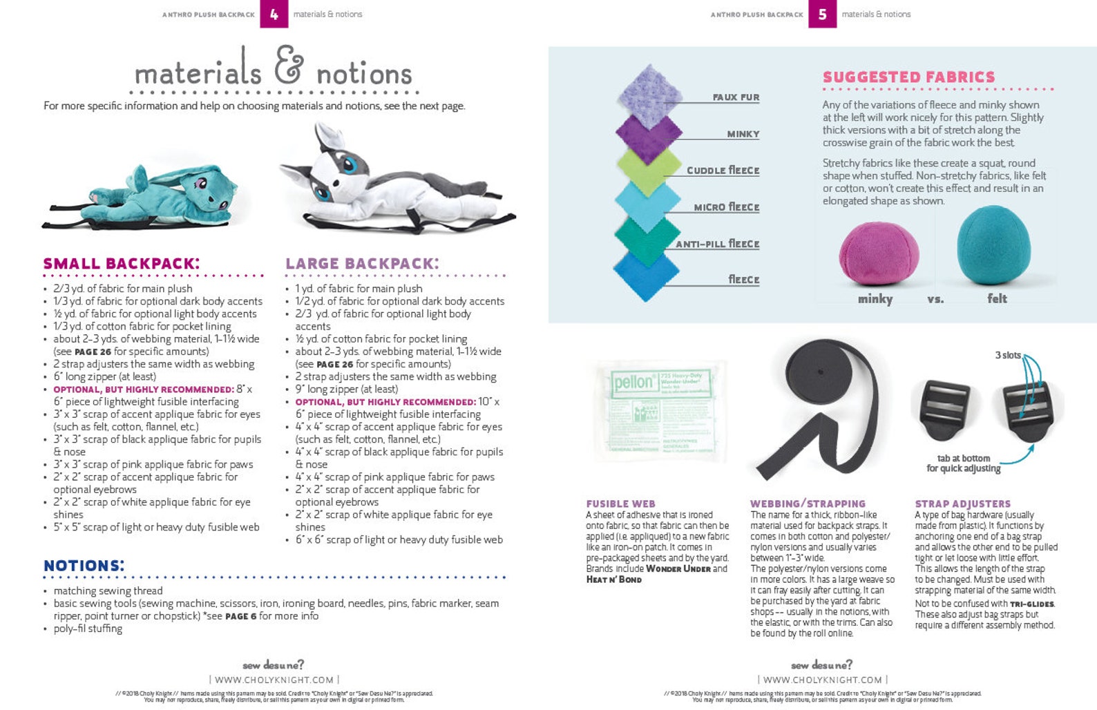 Plush Backpack Sewing Pattern .pdf Tutorial Stuffed Animal Cat | Etsy