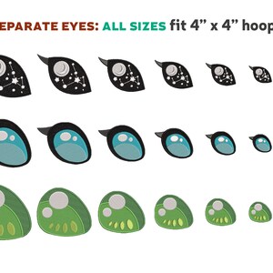 Bug Eyes Machine Embroidery File Design for Plush 7 Sizes - Etsy