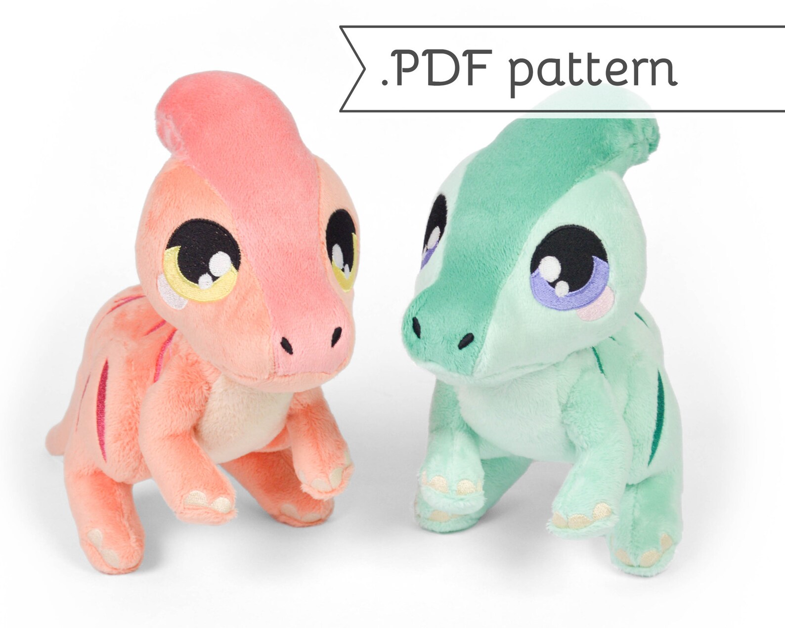 Parasaurolophus Dinosaur Plush Sewing Pattern .pdf Tutorial Parasaur - Etsy