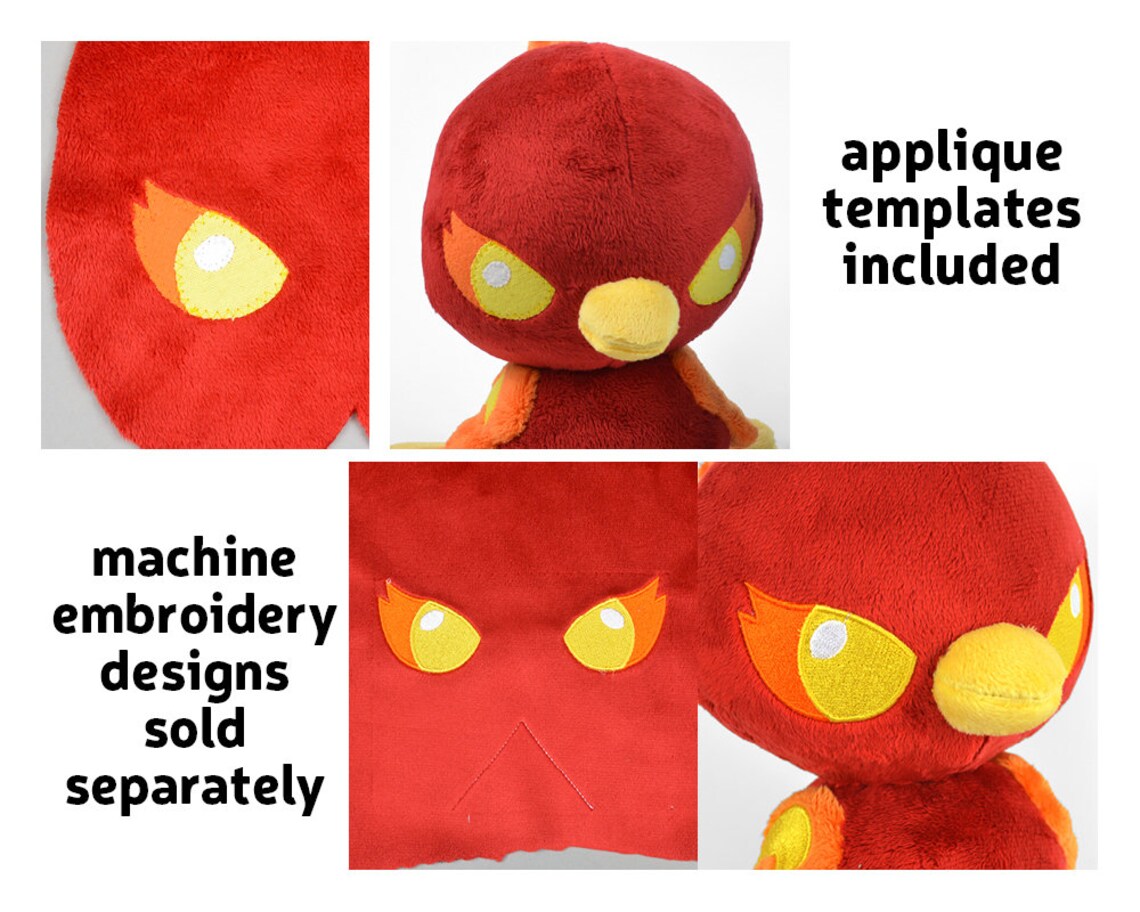 Phoenix Bird Plush .pdf Sewing Pattern | Etsy