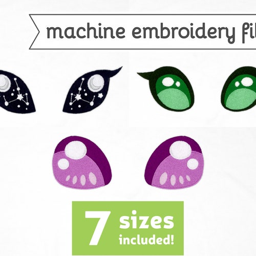 Bug Eyes Machine Embroidery File Design for Plush 7 Sizes - Etsy
