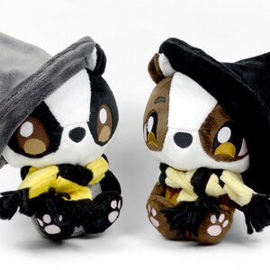Badger Plush With Scarf & Witch Hat Sewing Pattern .pdf Tutorial Wizard ...