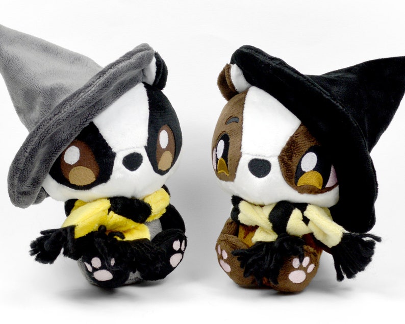 Badger Plush With Scarf & Witch Hat Sewing Pattern .pdf Tutorial Wizard ...