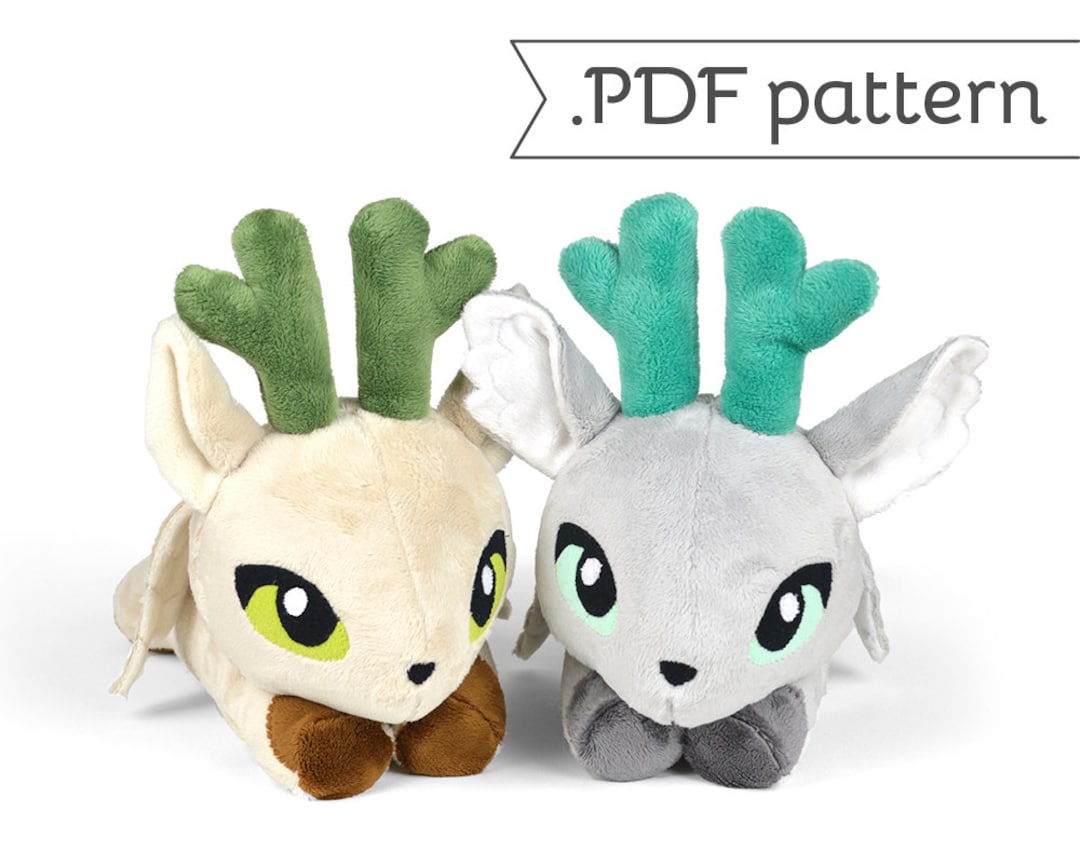 Peryton Winged Deer Stag Bird Animal Plush Sewing Pattern .pdf Tutorial ...