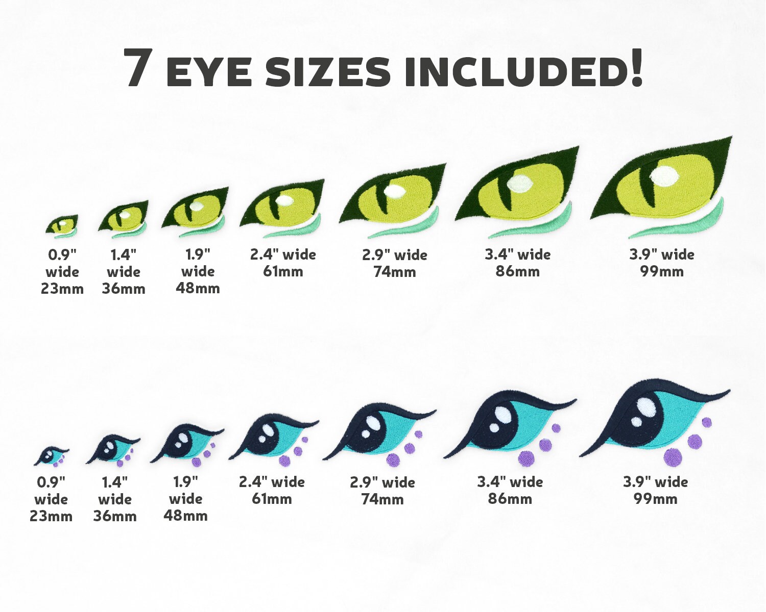 Dragon Eyes 9 Machine Embroidery File Design for Plush 7 | Etsy