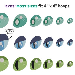 Bug Eyes #2 Machine Embroidery File Design for Plush 7 Sizes - Etsy