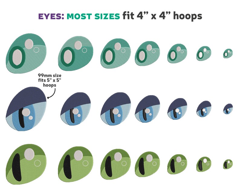 Bug Eyes #2 Machine Embroidery File Design for Plush 7 Sizes - Etsy