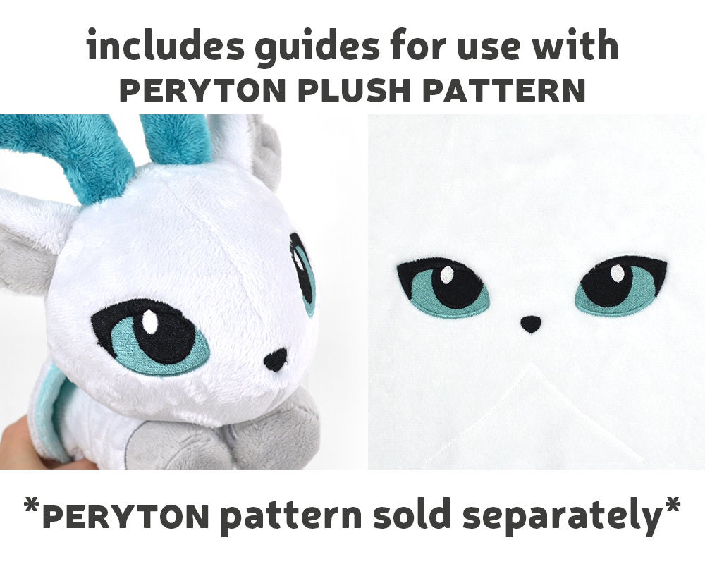 Peryton Stag Deer Doe Eyes Machine Embroidery File Design for | Etsy