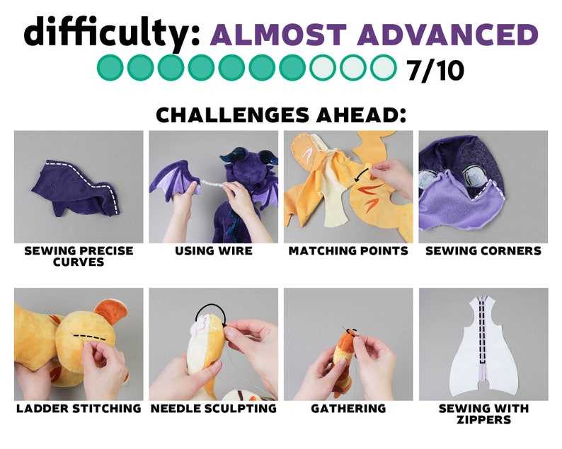 Cuddle Plush Animal Sewing Pattern .pdf Tutorial With Matching - Etsy