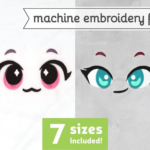 Farm Animal Eyes Machine Embroidery File Design for Plush 7 - Etsy