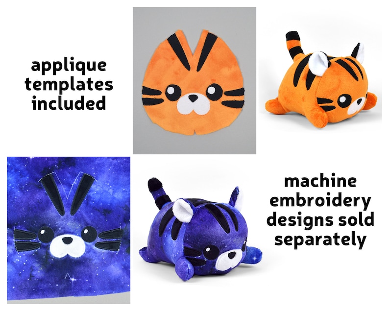 Stacking Lion Tiger Bear Plush Sewing Pattern .pdf Tutorial - Etsy
