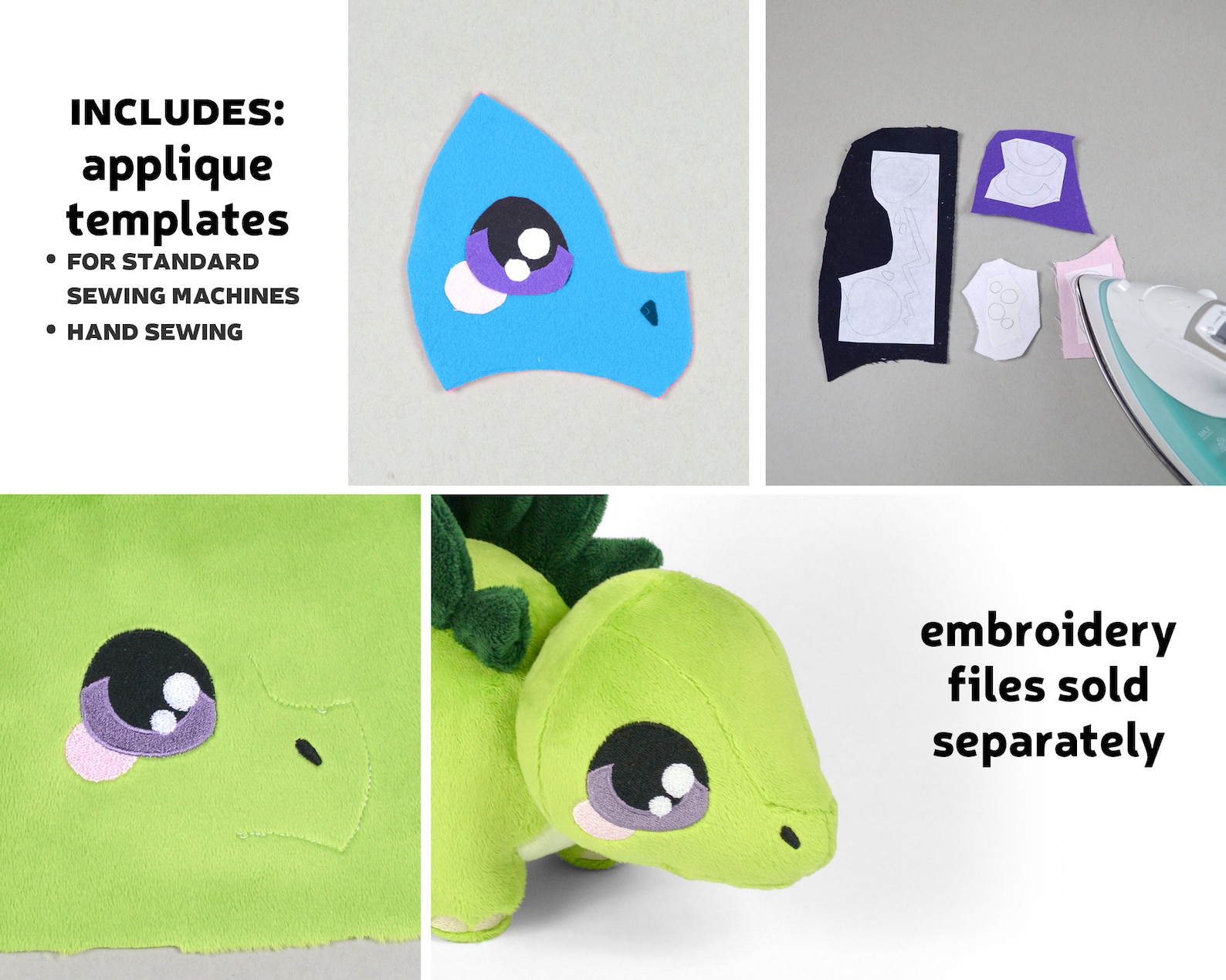 Dinosaur Plush Bundle Sewing Pattern .pdf Tutorial - Etsy