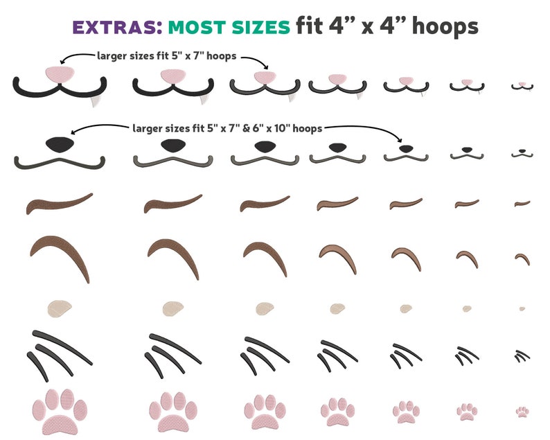 Weasel Eye Machine Embroidery File Design for Plush 7 Sizes - Etsy