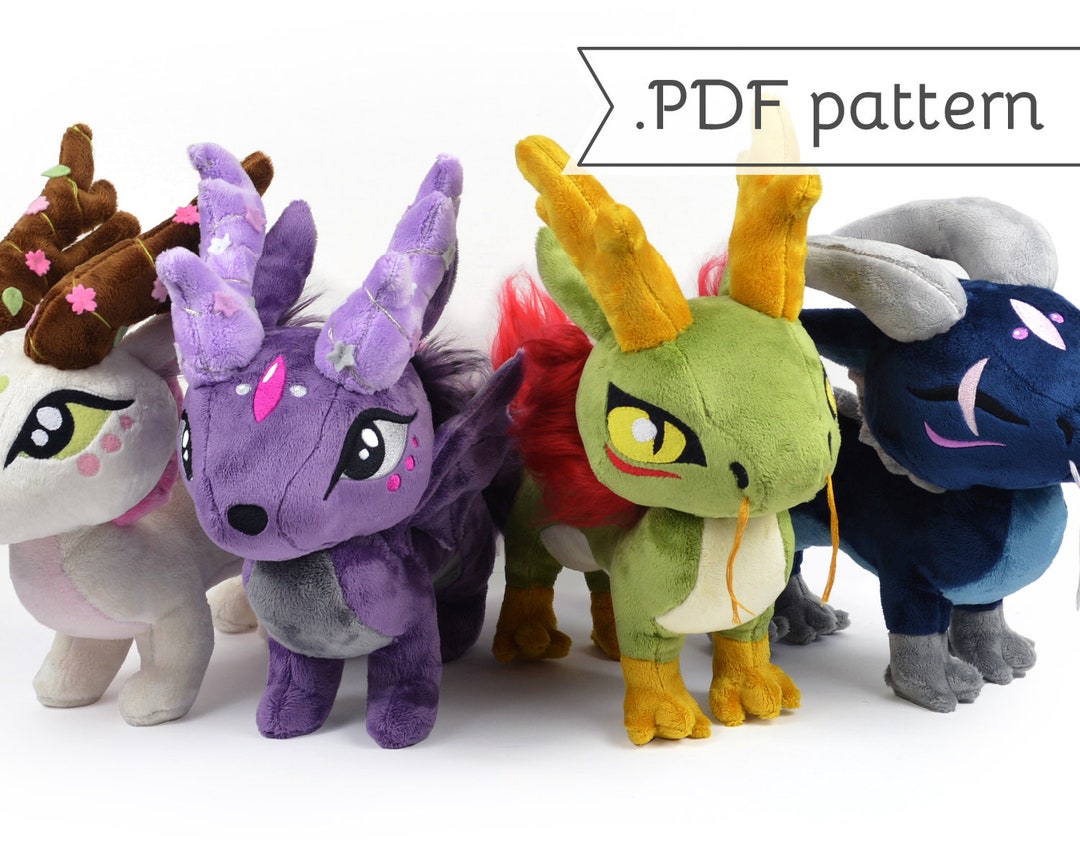 Long Dragon Chibi Plush Sewing Pattern .pdf Tutorial Chinese Asian ...