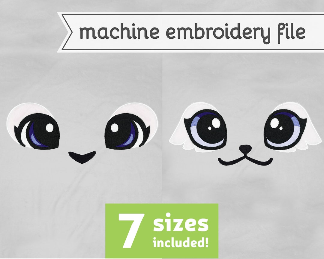 Animal Eyes #3 Machine Embroidery File Design for Plush 7 Sizes - Etsy