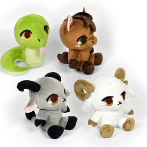 Chinese Zodiac Animal Plush Pack Sewing Pattern .pdf Tutorial Rat Cow ...