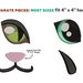 Dragon Eyes #11 Machine Embroidery File Design for Plush 7 Sizes Nose ...