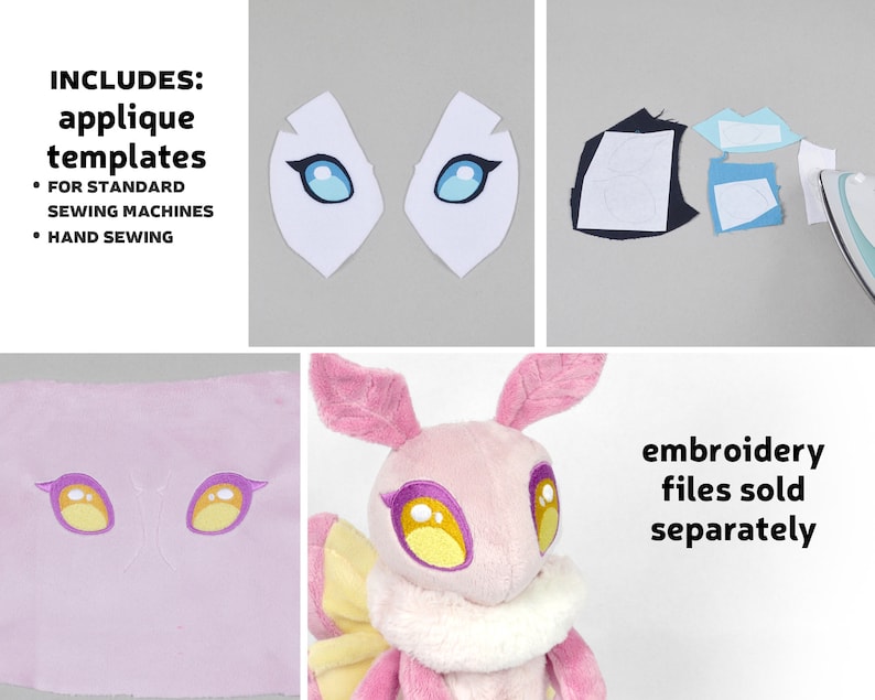 Moth & Butterfly Plush Sewing Pattern .pdf Tutorial Luna - Etsy Australia