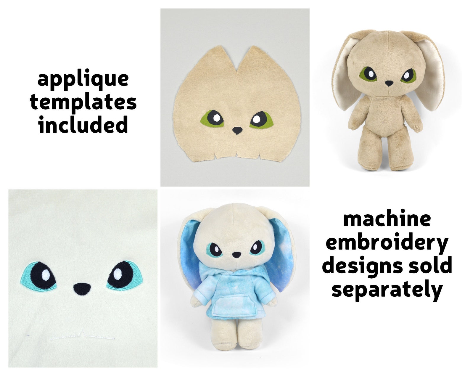 Standing Animal Plush Sewing Pattern .pdf Tutorial Cat Kitty - Etsy