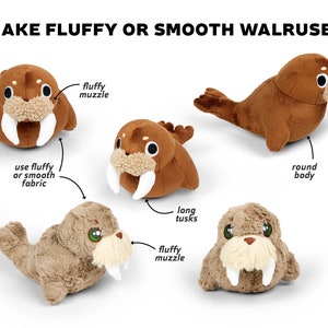 Seals, Walruses, and Manatees Plush Animal Sewing Pattern .pdf Tutorial ...