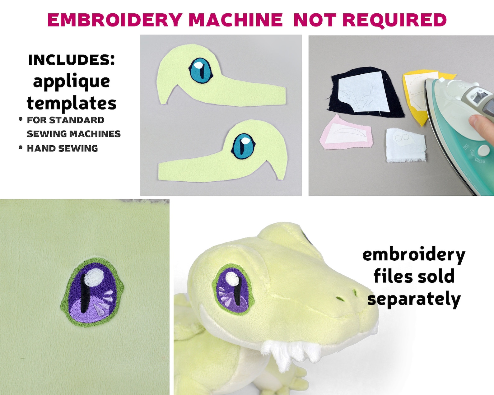 Alligator Plush Sewing Pattern .pdf Tutorial Gator Lizard - Etsy