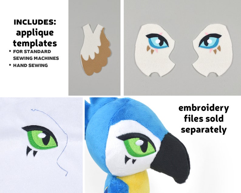 Anthro Bird & Harpy Doll Plush Sewing Pattern .pdf Tutorial - Etsy