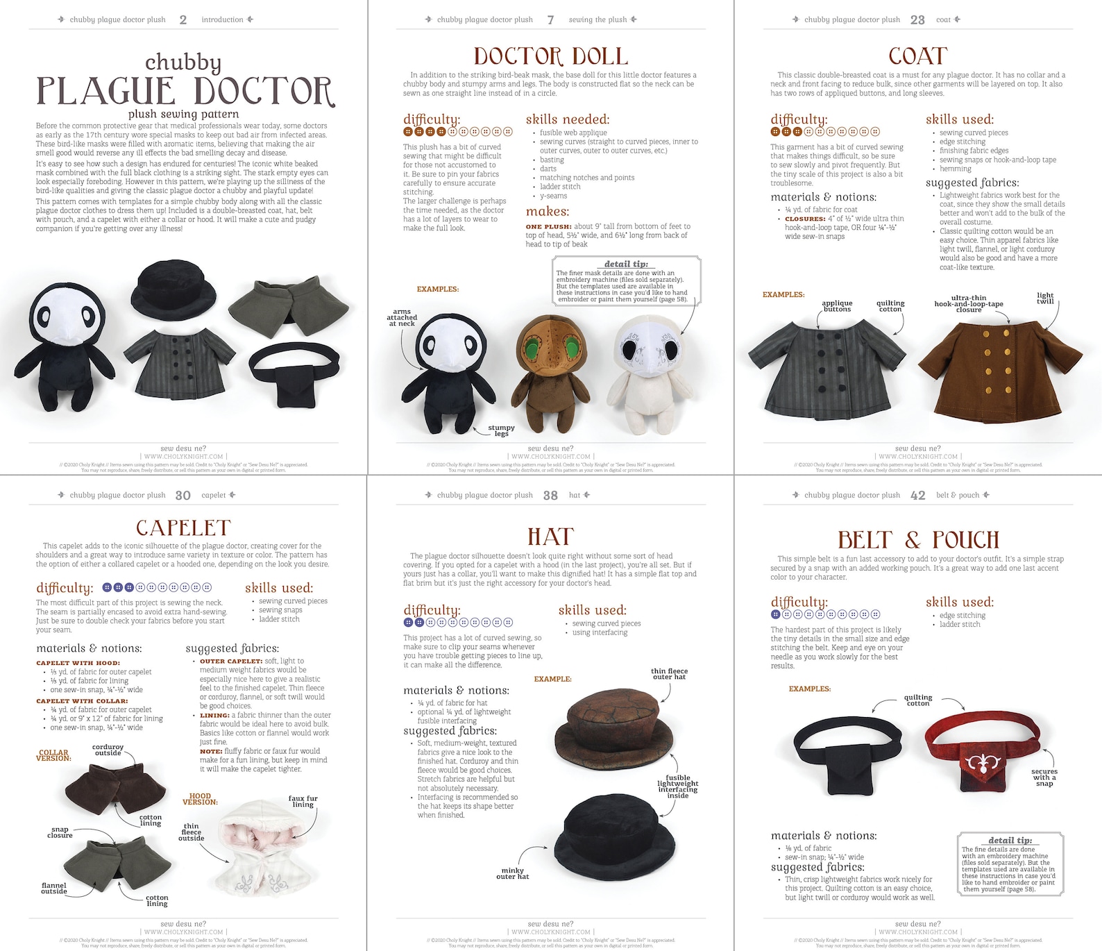 Plague Doctor Plush Sewing Pattern .pdf Plus Bonus Expansion - Etsy Canada