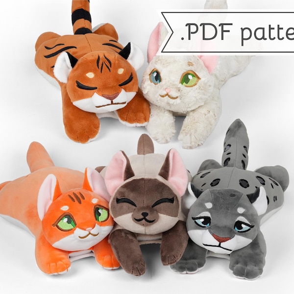 Plush Cat Pillows - Etsy UK