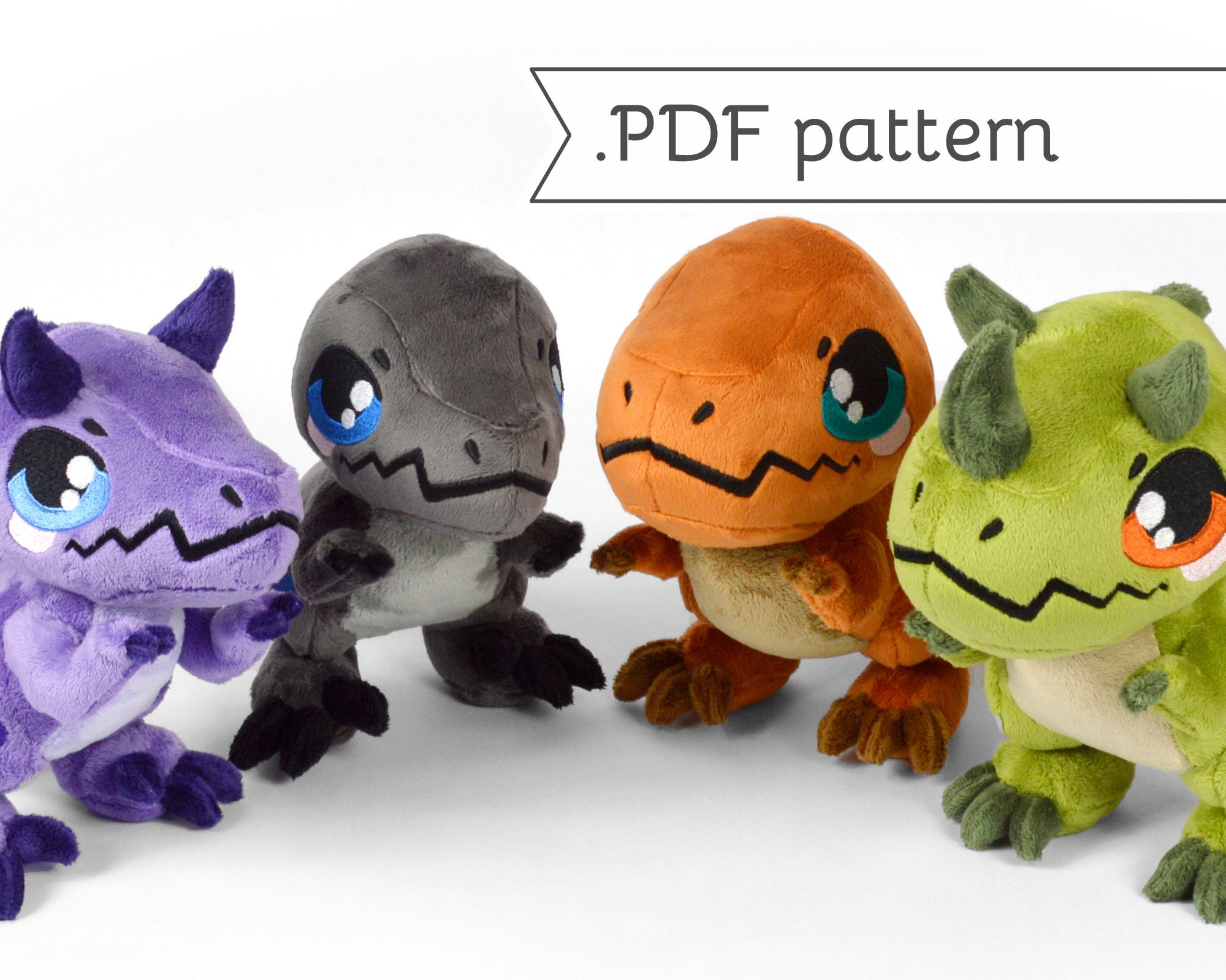 Carnivore Dinosaurs Plush Sewing Pattern .pdf Tutorial T-rex | Etsy