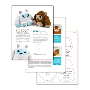 Bigfoot Yeti Sasquatch Monster Plush .pdf Sewing Pattern - Etsy