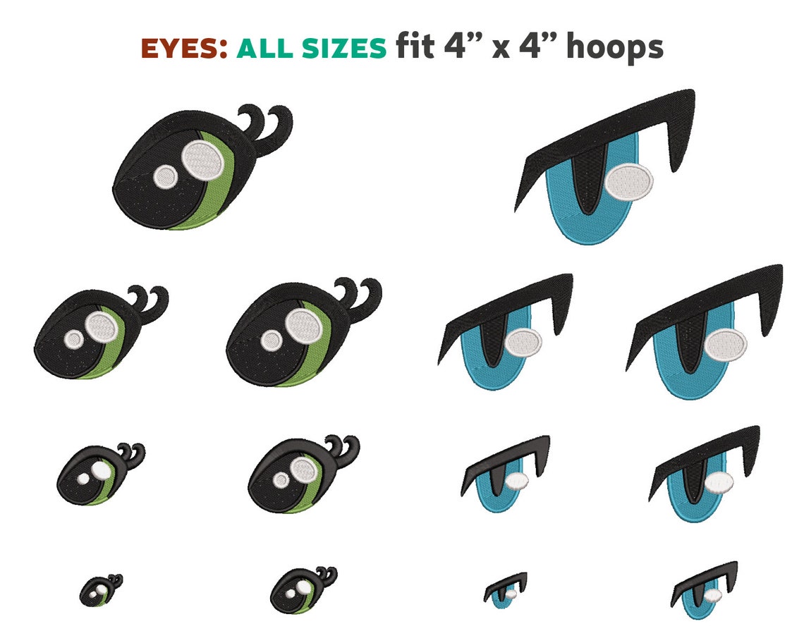 Griffin Eyes Machine Embroidery File Design for Plush 7 Sizes | Etsy