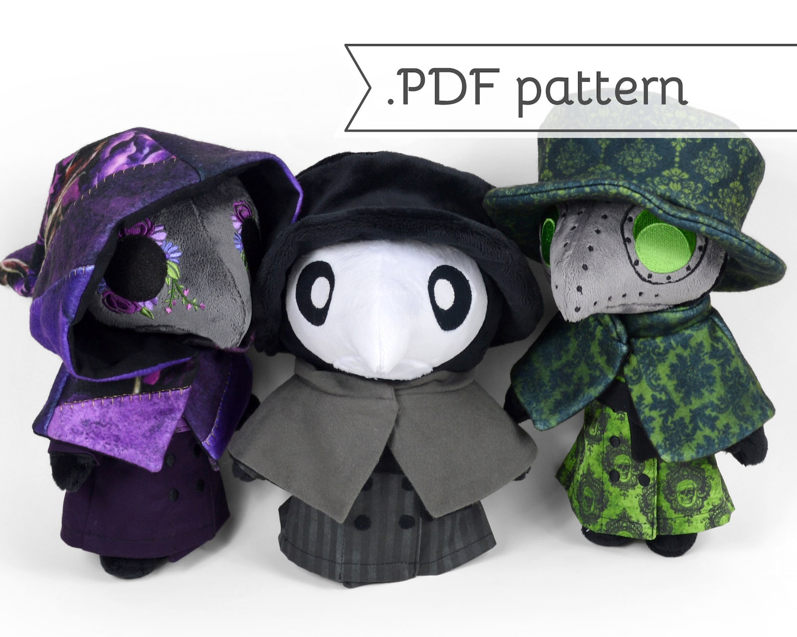 Plague Doctor Plush Sewing Pattern .pdf Plus Bonus Expansion - Etsy