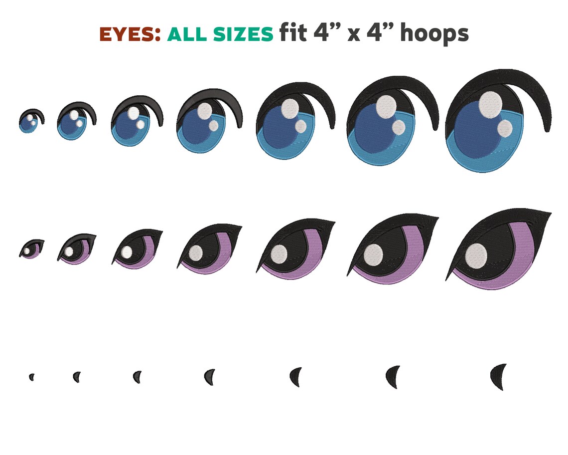 Dragon Eyes 8 Machine Embroidery File Design for Plush 7 - Etsy